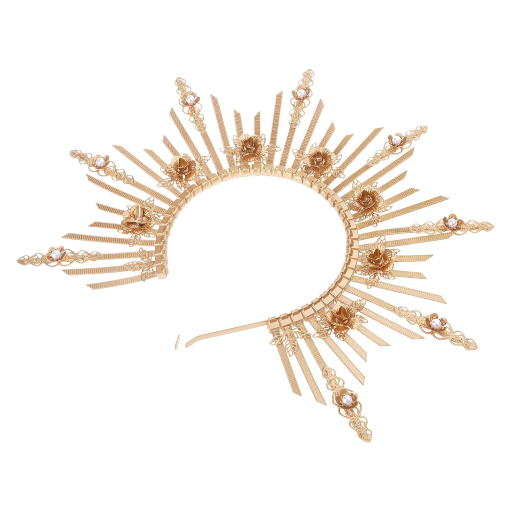 Yokua Halo Crown Sun-Goddess Headband Party Props Headwear Female ...