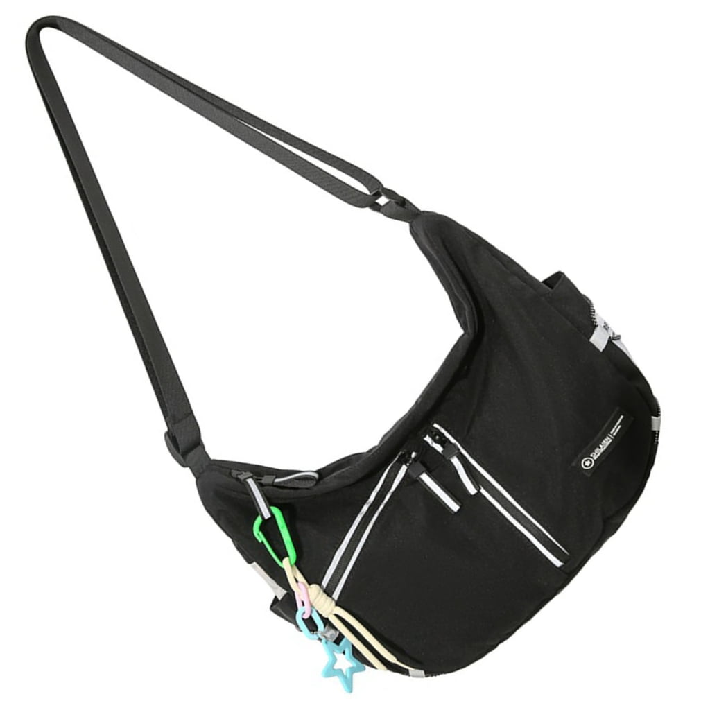 Yokua Hip Hop Streetwear Crossbody Bag Large Capacity Reflective Nylon ...