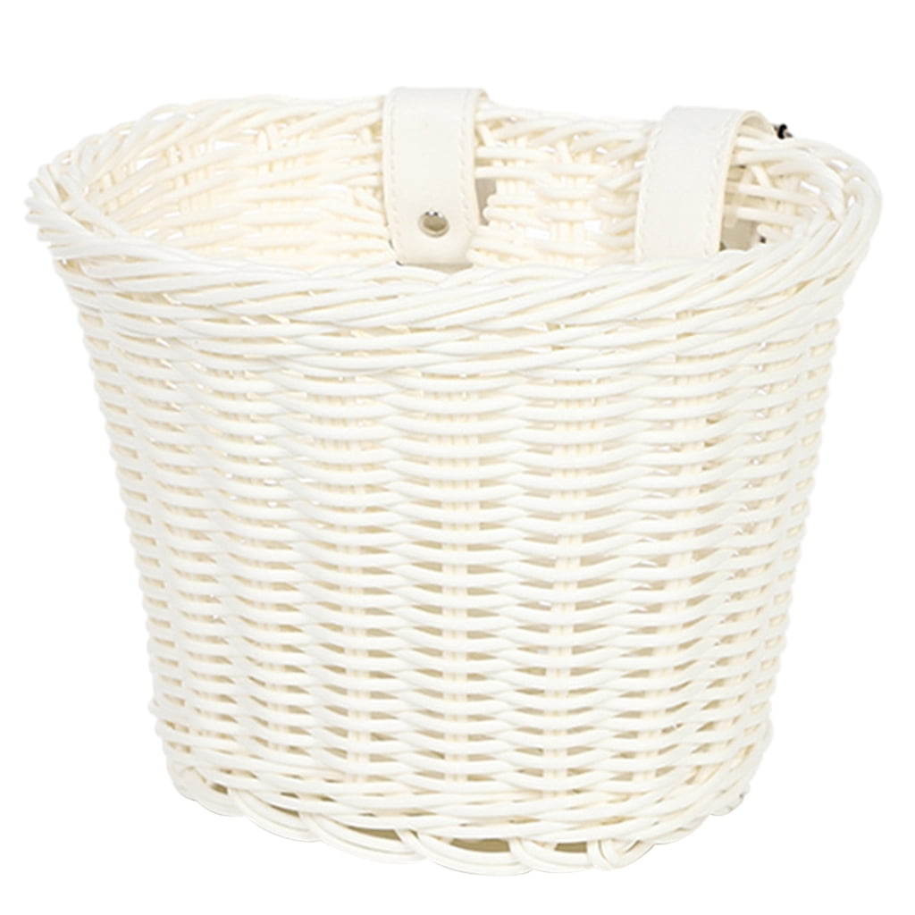 Yokua Kid Bicycles Wicker Basket with Adjust able Belt Plastic Wovens ...