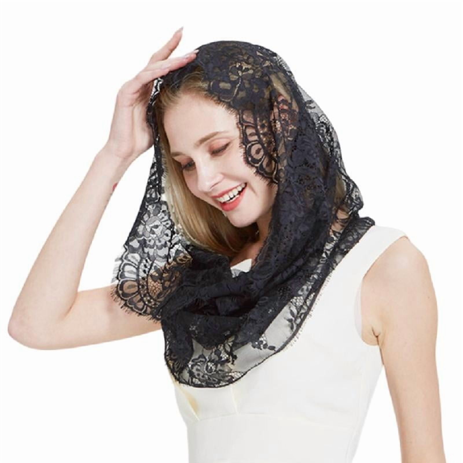 Yokua Lace Chapel Veil Scarf Mantilla Veil Catholic Church Veil Lace ...