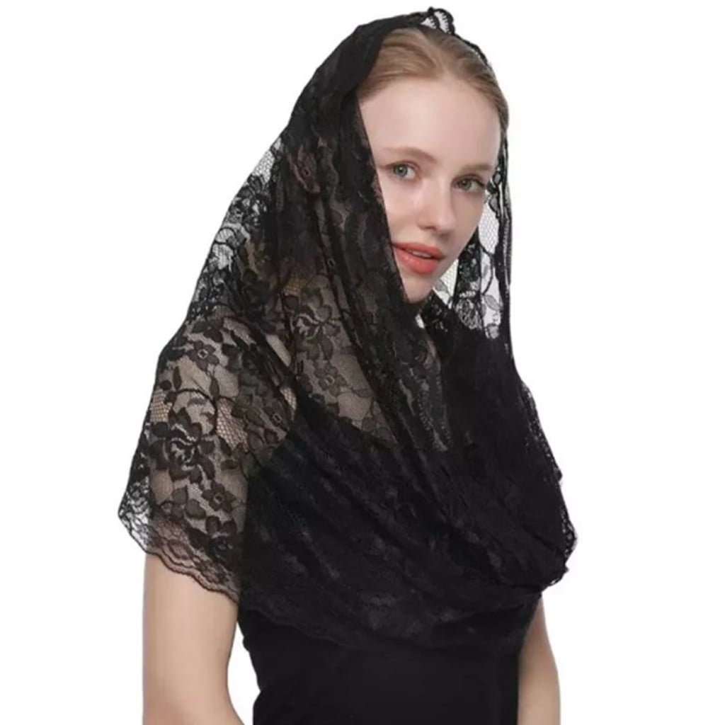 Yokua Lace Veil Spanish Head Covering for Catholic Chapel Bridal ...