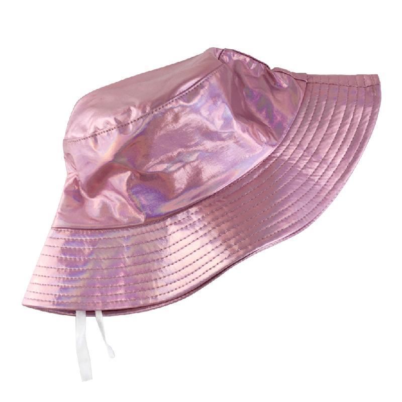 Yokua Metallic Bucket Hat Fisherman Hat Holographic Bucket Hat Basin ...
