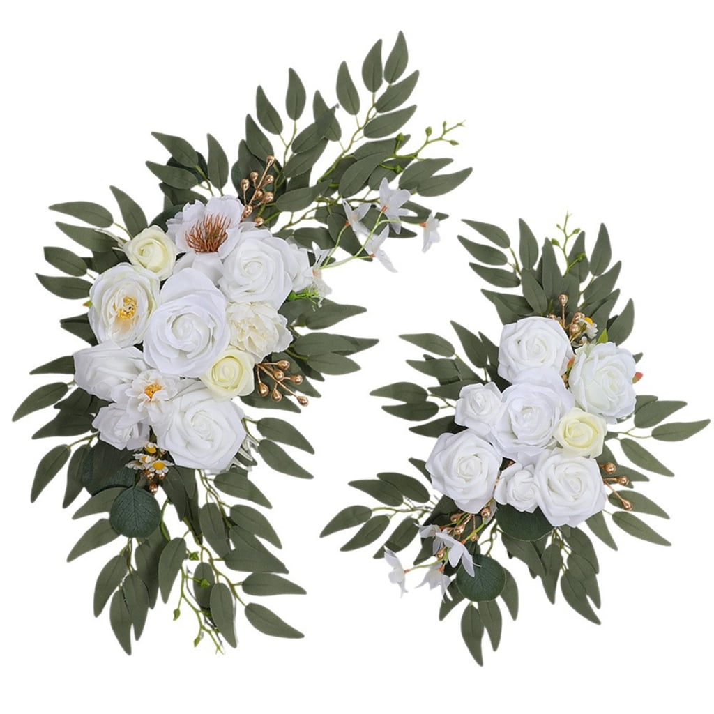 Yokua Reusable Silk Flower Arrangement Wedding Arch Decor Sign Ceremony ...