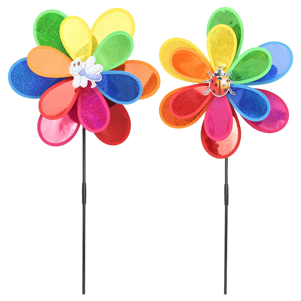 Yokua Sequins Insect Windmill Whirligig Wind Spinner Home Yard Garden ...