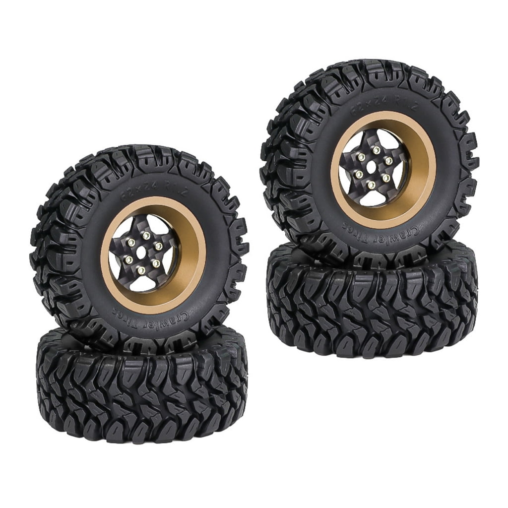 Yokua Set of 4 Remote Control Wheel Tires for Crawlers 1.2inch Wheel ...