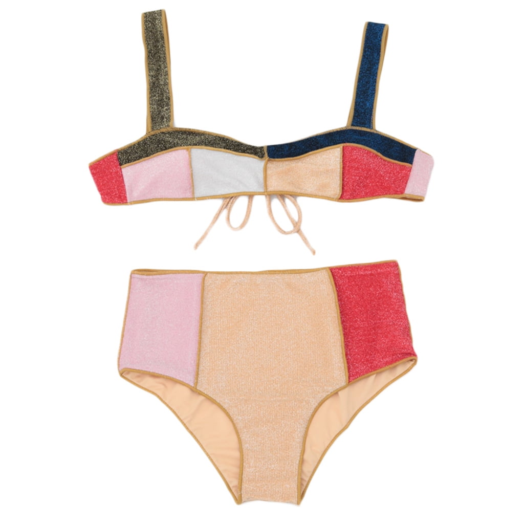 Yokua Swimsuit Bikini Set Bathing Suit Gold Wire Style Stitched ...
