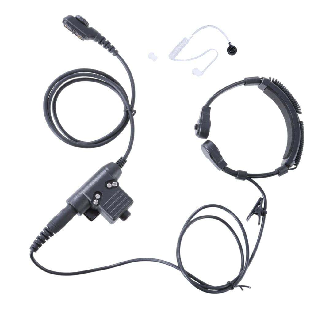 Yokua Throat Vibration PTT Mic Air Tube Headsets for PD780 PT580H ...