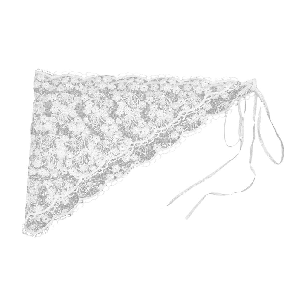Yokua Turban Lace Bandana Hair Scarf Belt Embroidered White Lace Turban ...