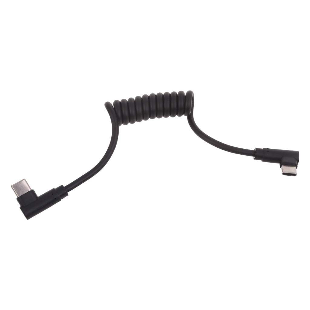 Yokua Type C Coiled Cable 3A Fast Charging Cable 90 Degree Right Angle ...