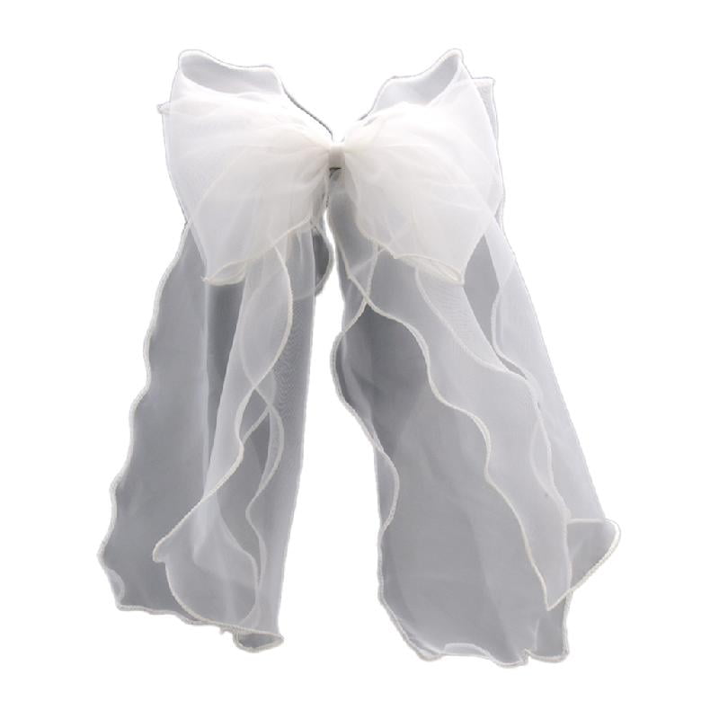 Yokua Wedding Veil Hair Bow Clips with Long Tail Bride Hair Accessories ...