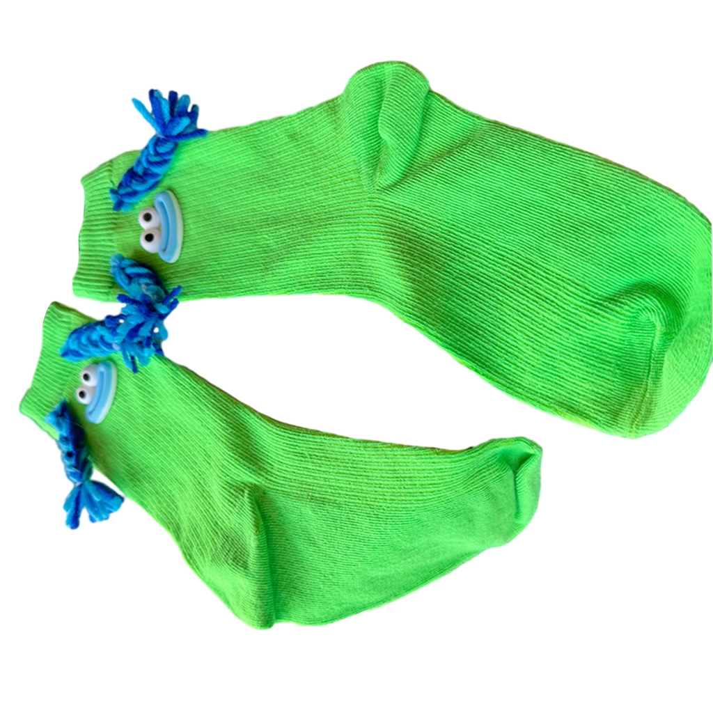Yokua Women Y2K 3D Braid Sausage Mouth Socks Cute Ugly Doll Bright ...