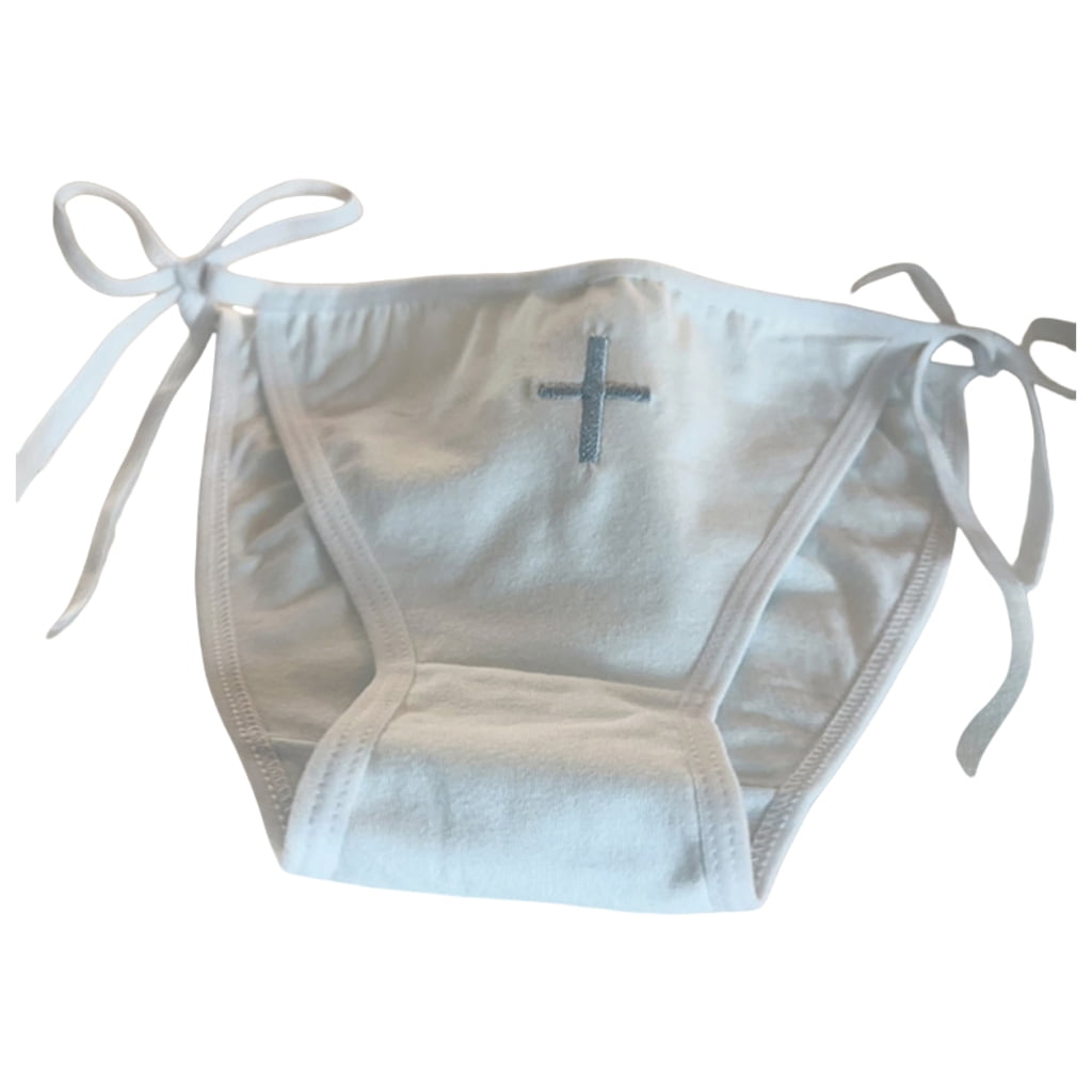 Yokua Women's Crosses Pattern Lace Up Panties Anime Cosplay Nurse ...