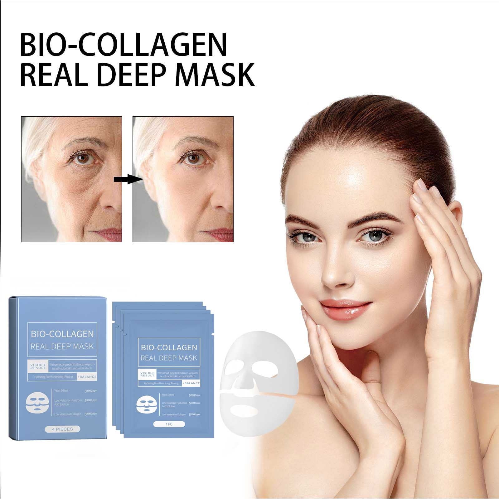 Yolaird-4PCS Bio-Collagen Real Deep Mask, Collagen Mask Overnight ...