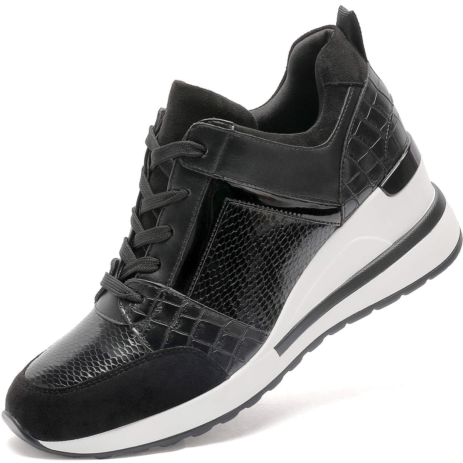 Yolanda Zula Wedge Sneakers for Women - Wedge Tennis Shoes Non-Slip ...