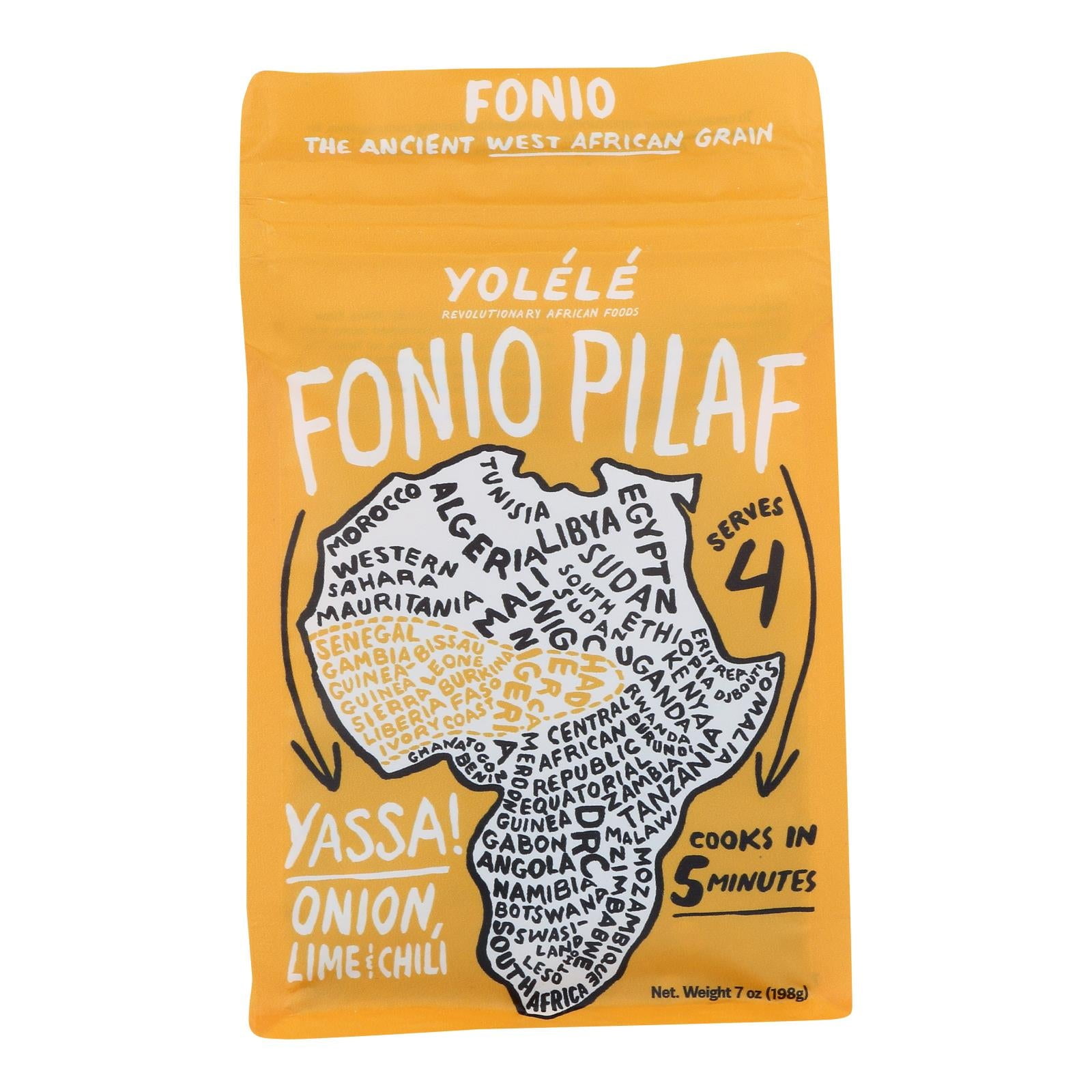 Yolele - Yassa Fonio Pilaf Nutrient Pack Gluten Free Super Grain 7 oz ...
