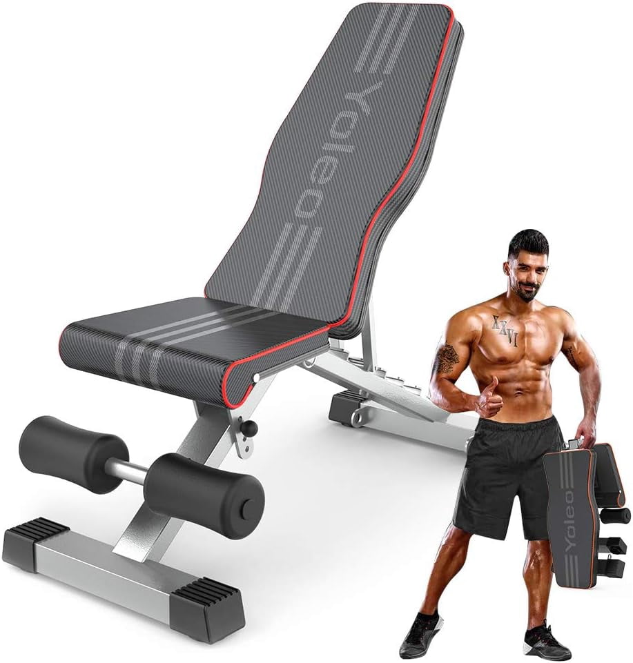Yoleo Adjustable Weight , 660 LBS Foldable Workout for Home Gym ...