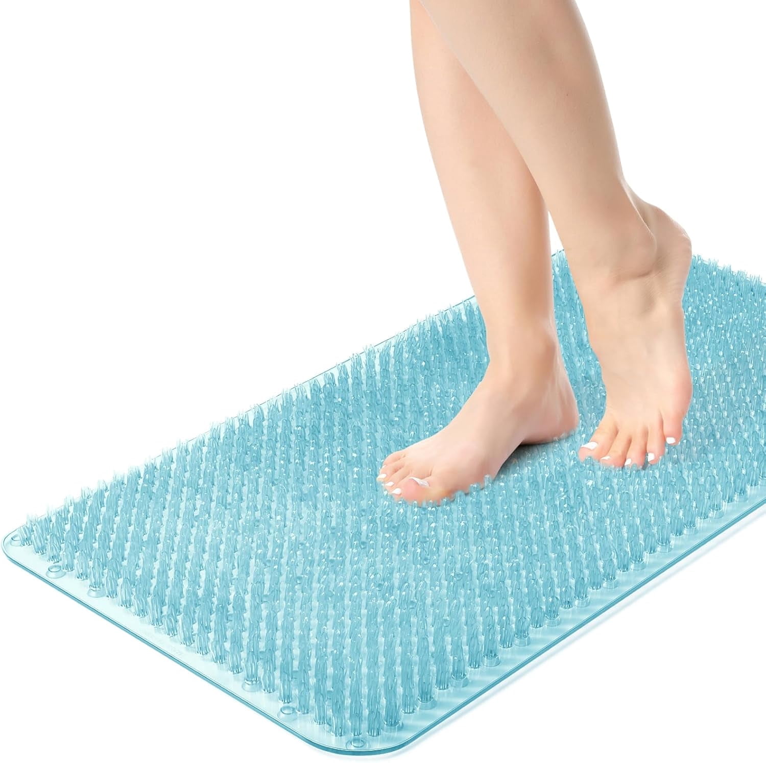 Yolife Bath Mat with Cleansing Surface and Anti-Slip Design, 25.6" x 13 ...