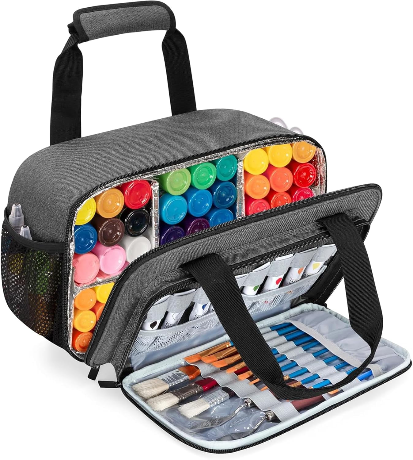 Yolispa Acrylic Paint Organizer Bag, Art Supply Storage Case for up to ...