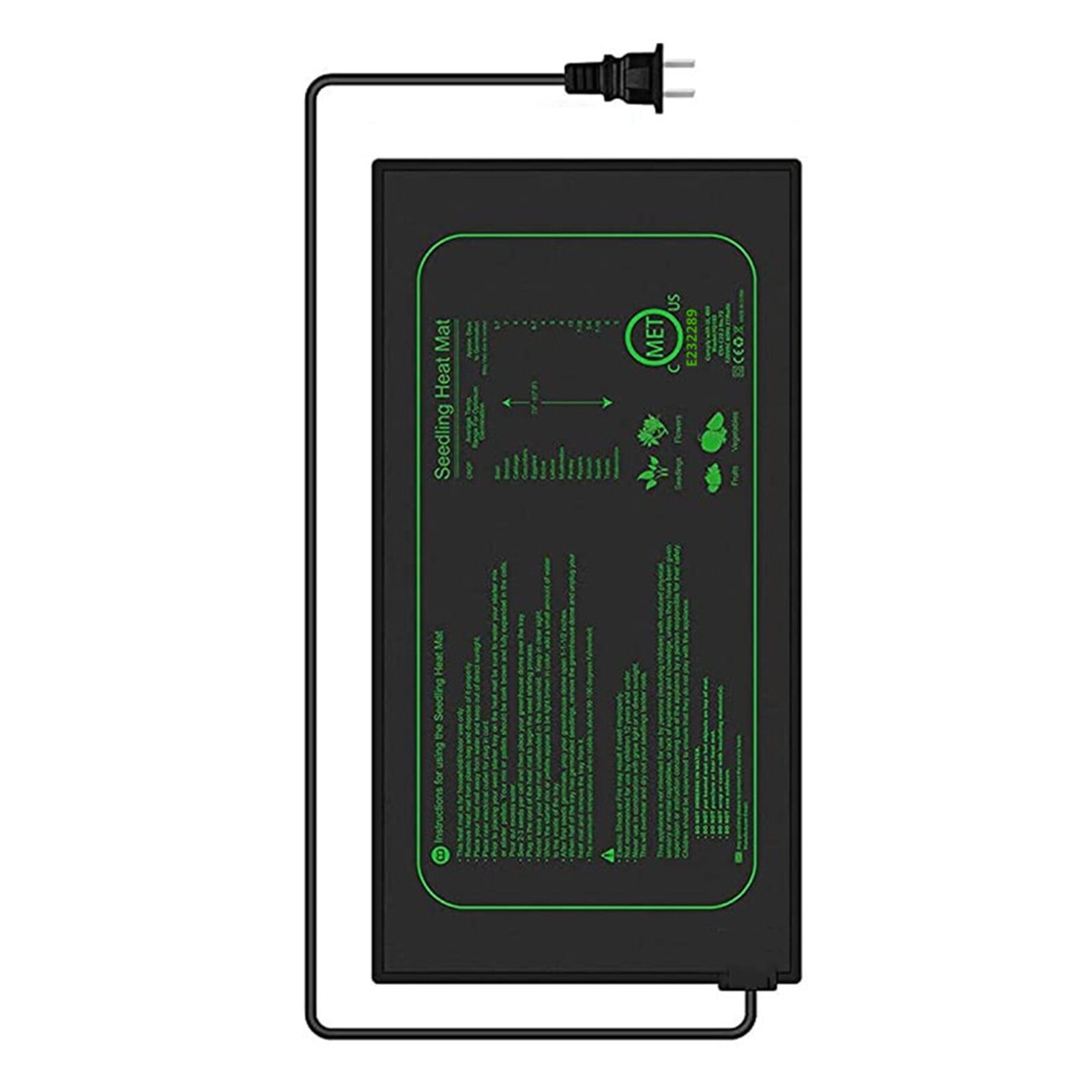 Yolispa Durable Waterproof Seedling Heat Mat 10" x 21" UL & MET ...
