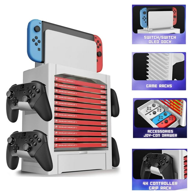 Yolispa Game Storage Tower,Video Game Holder Stackable Game Disk Rack ...