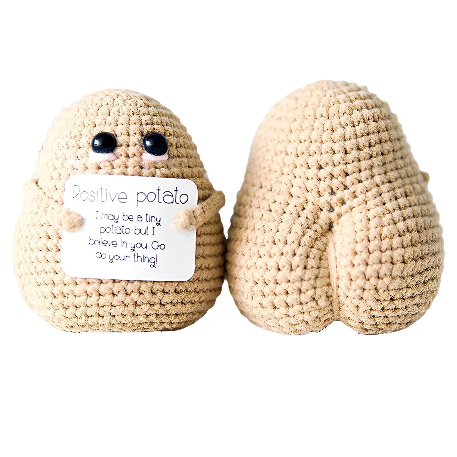 Yolmart Positive Crochet Potato Crocheted Emotional Support Animal ...