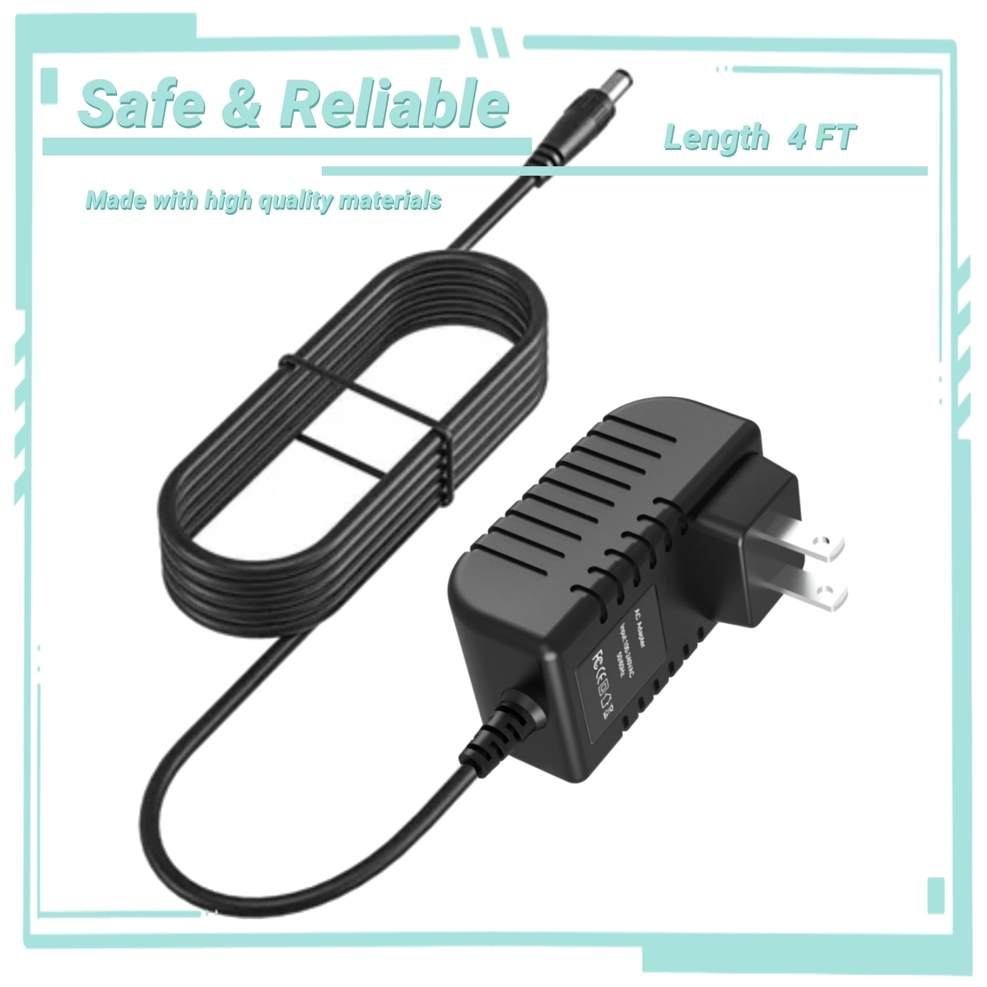 Yolmary 12V AC/DC Adapter Compatible with Hyper Toys Jammer 12 Volt ...