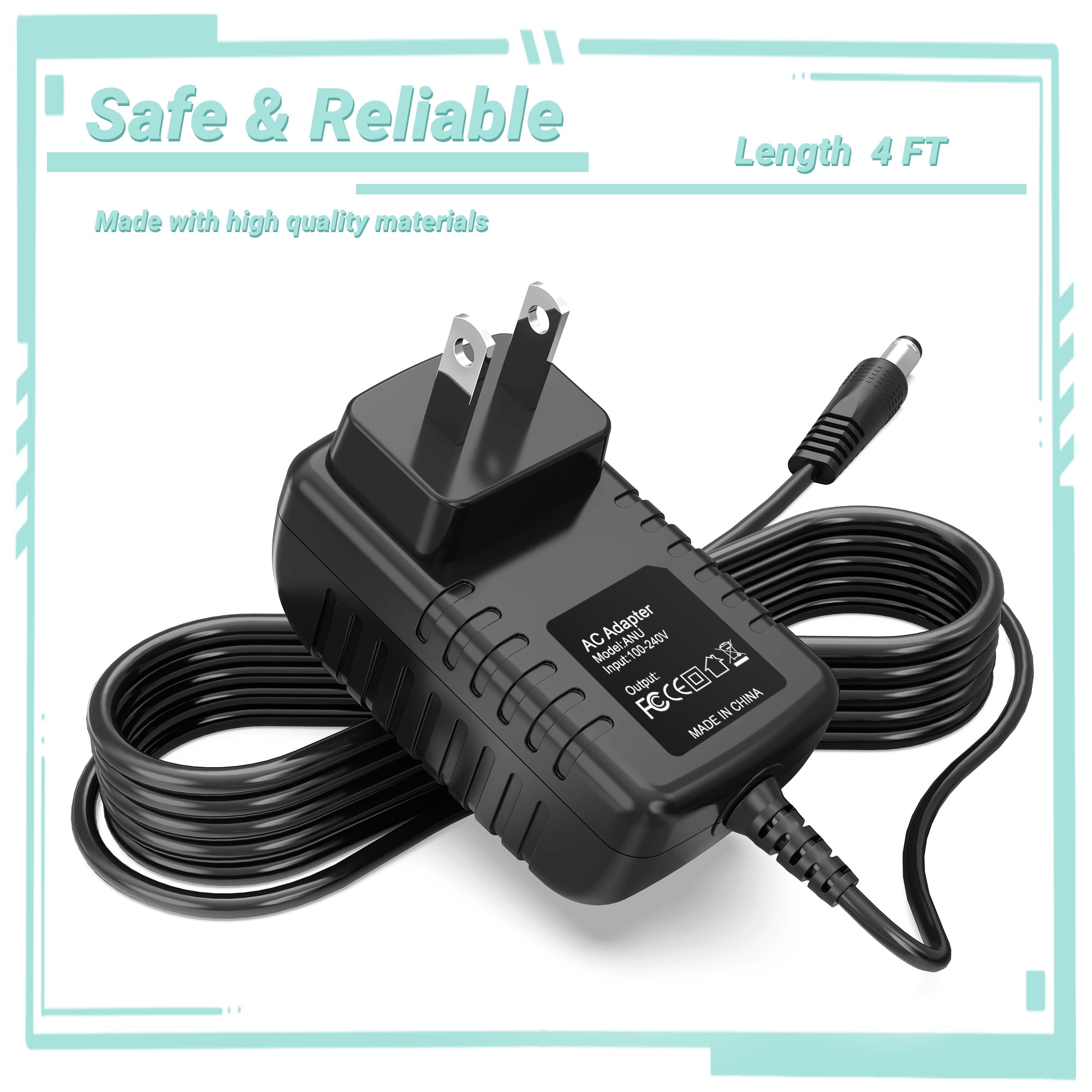 Yolmary 15V 2A Power Supply Charger (Input AC 100V-240V, Output DC 15 ...