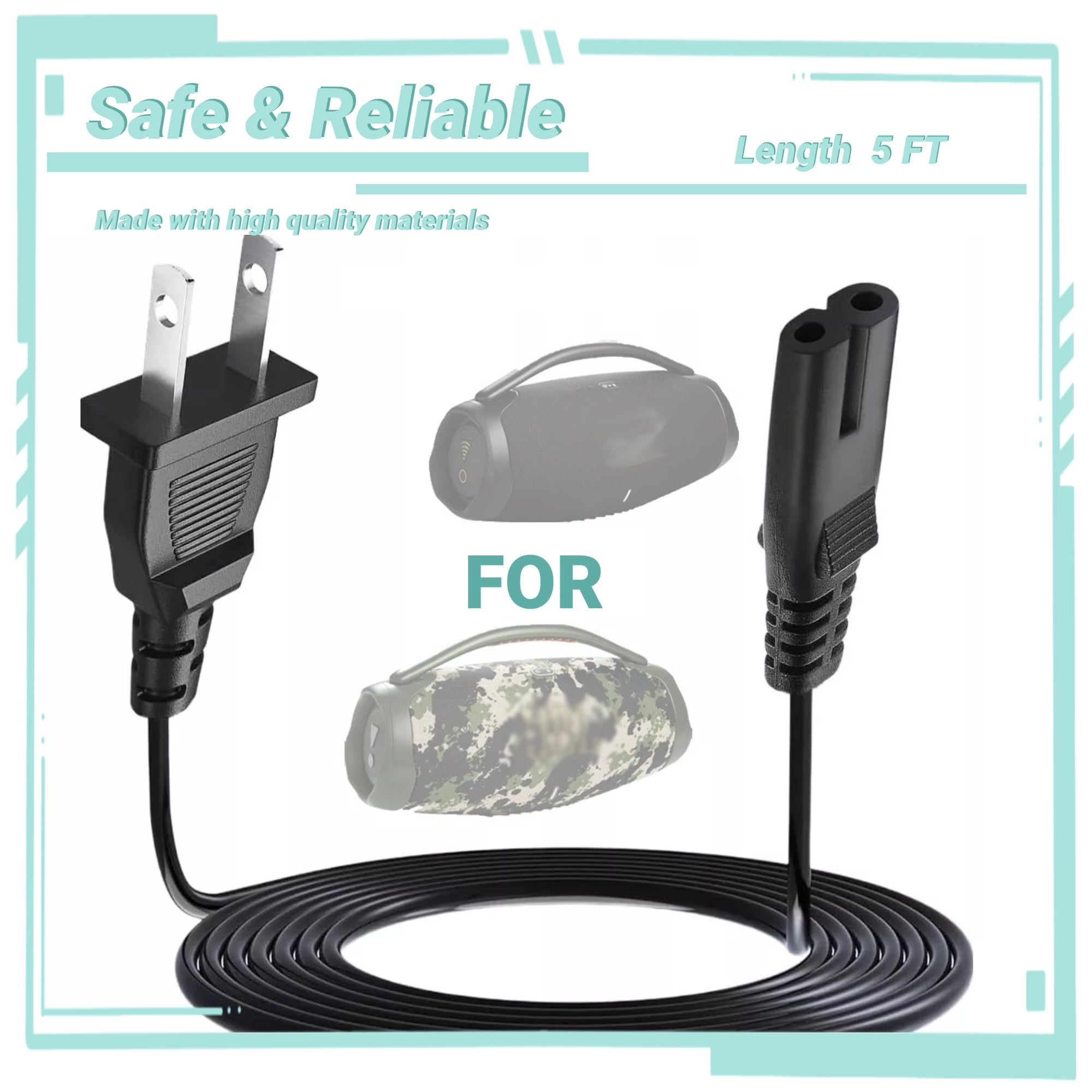 Yolmary AC Power Cord Cable Compatible with JBL Boombox 3 Portable ...