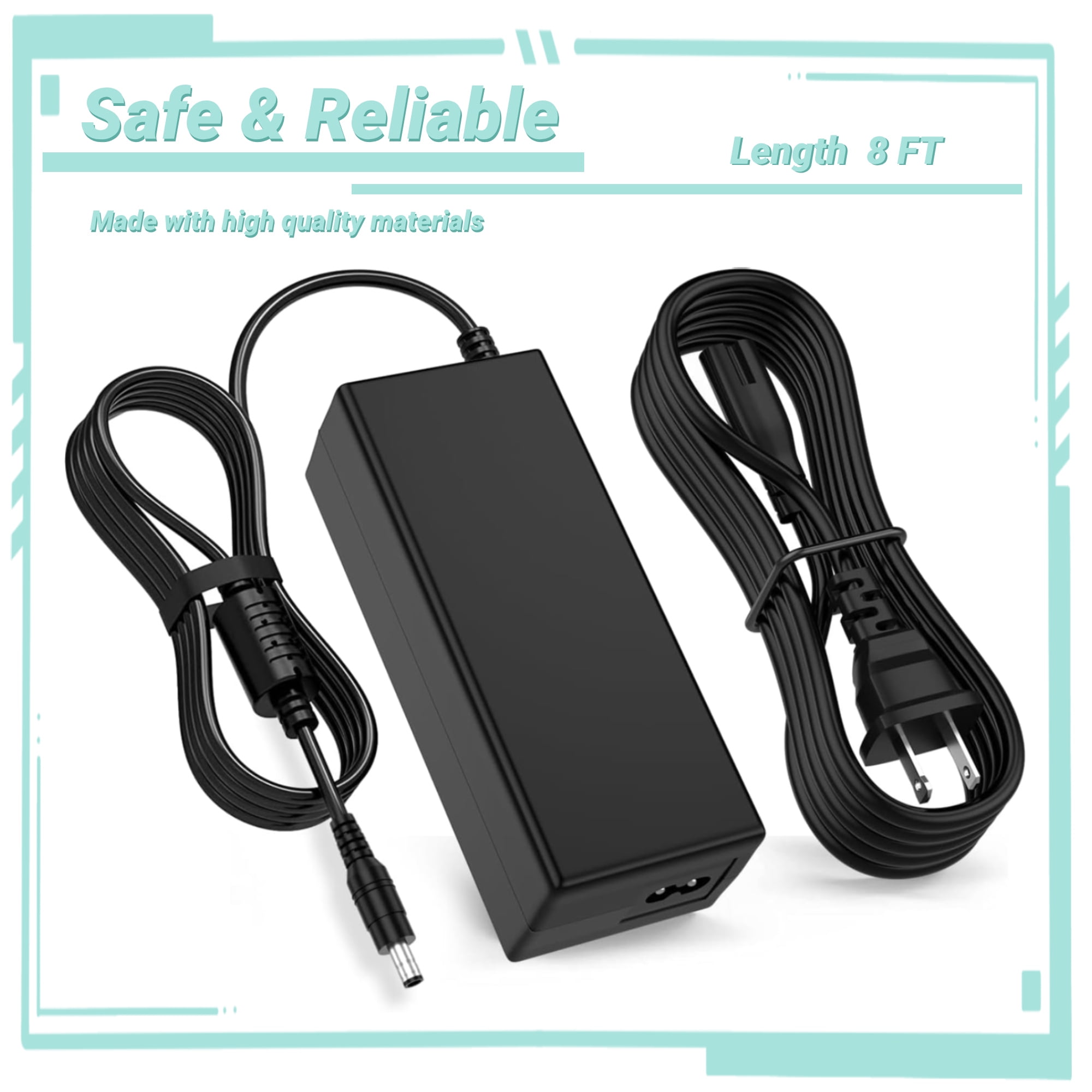 Yolmary DC 12V 3A Power Adapter, 100-240V AC to DC 12V 3A 36W Power ...