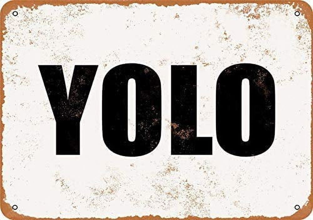Yolo Funny Tin Sign Bar Pub Garage Diner Cafe Home Wall Decor Art Size ...