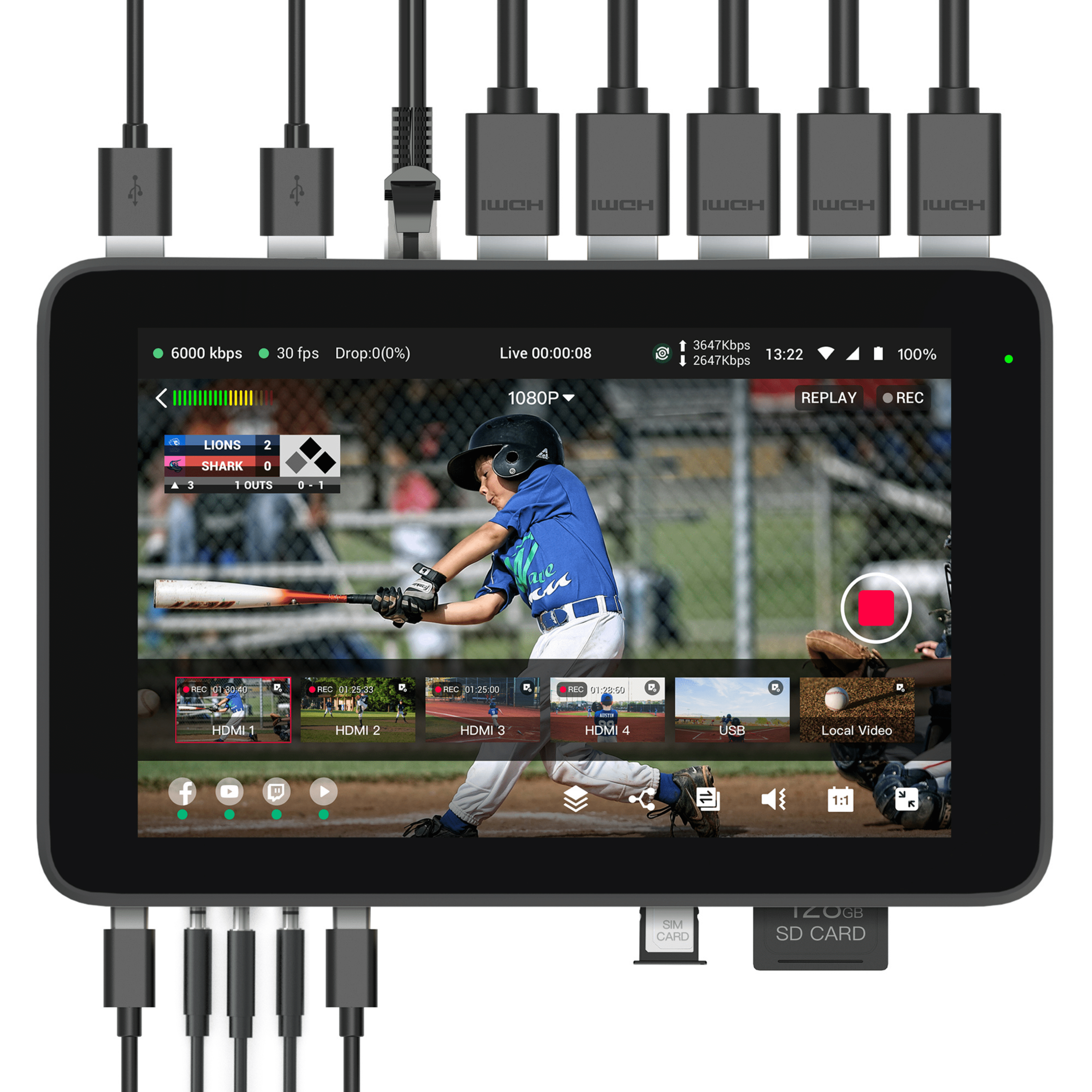YoloLiv YoloBox Ultra, The Ultimate All-in-one Horizontal/Vertical Live Streaming Equipment ...