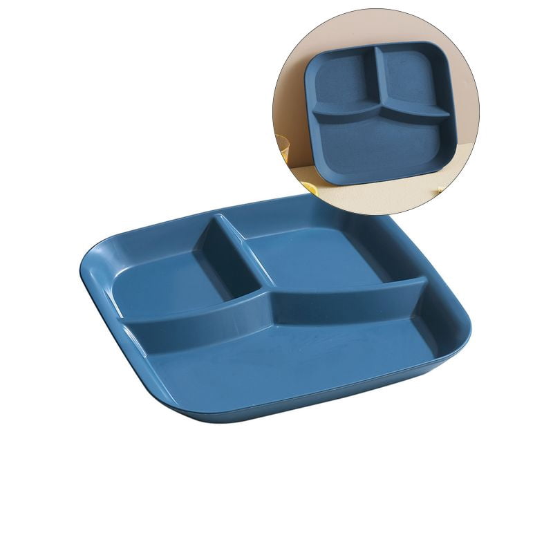 Yoloke 3 Compartments Dinner Plate Food Plate Food Serving Tray ...