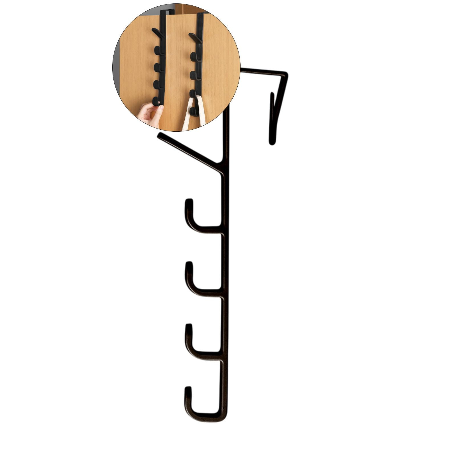 Yoloke 5 Layers Over The Door Organizer Hooks Hats Hanger, Purse ...