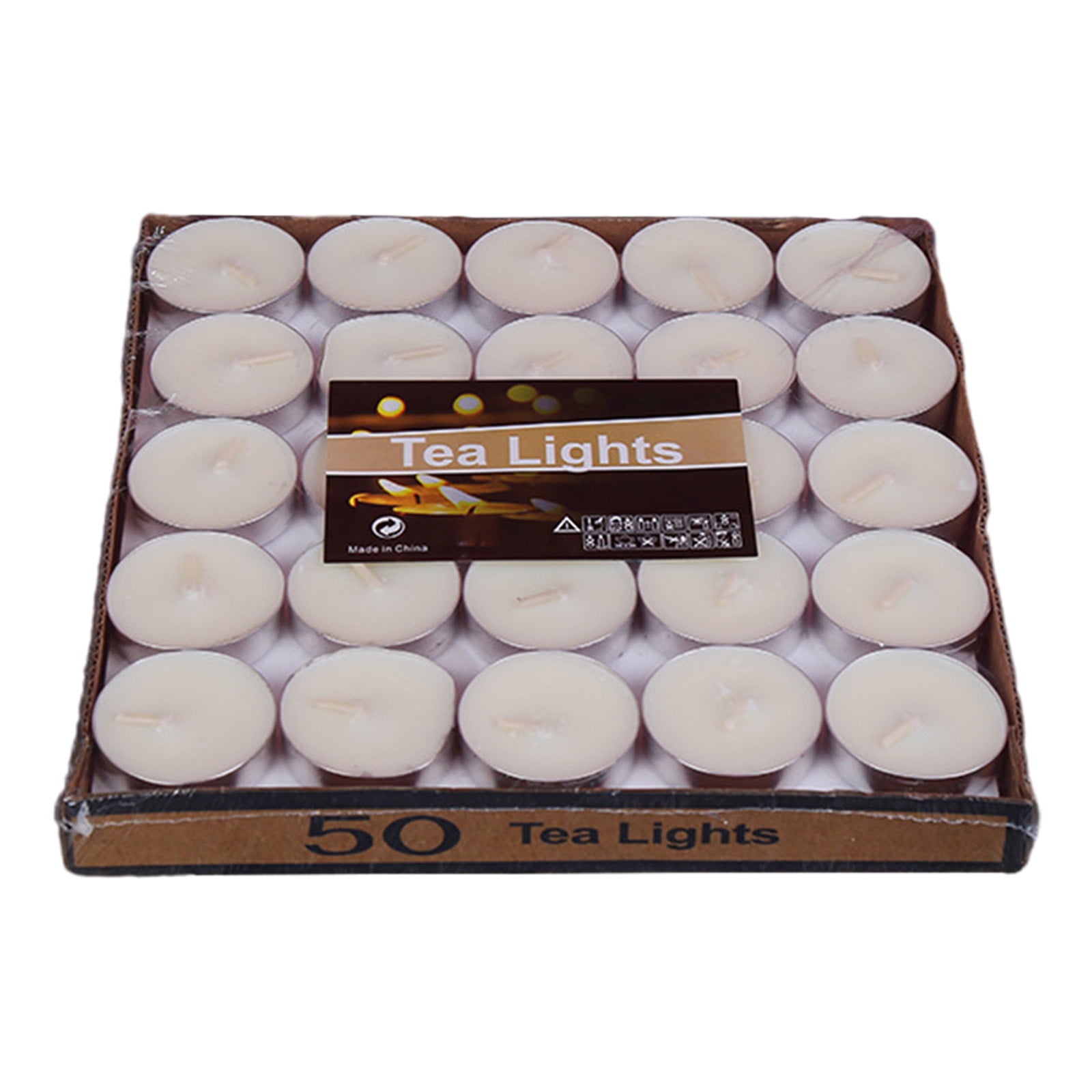 Yoloke 50-Pack Tobacco-Free Floating Tea Lights - Mini Round Votive ...