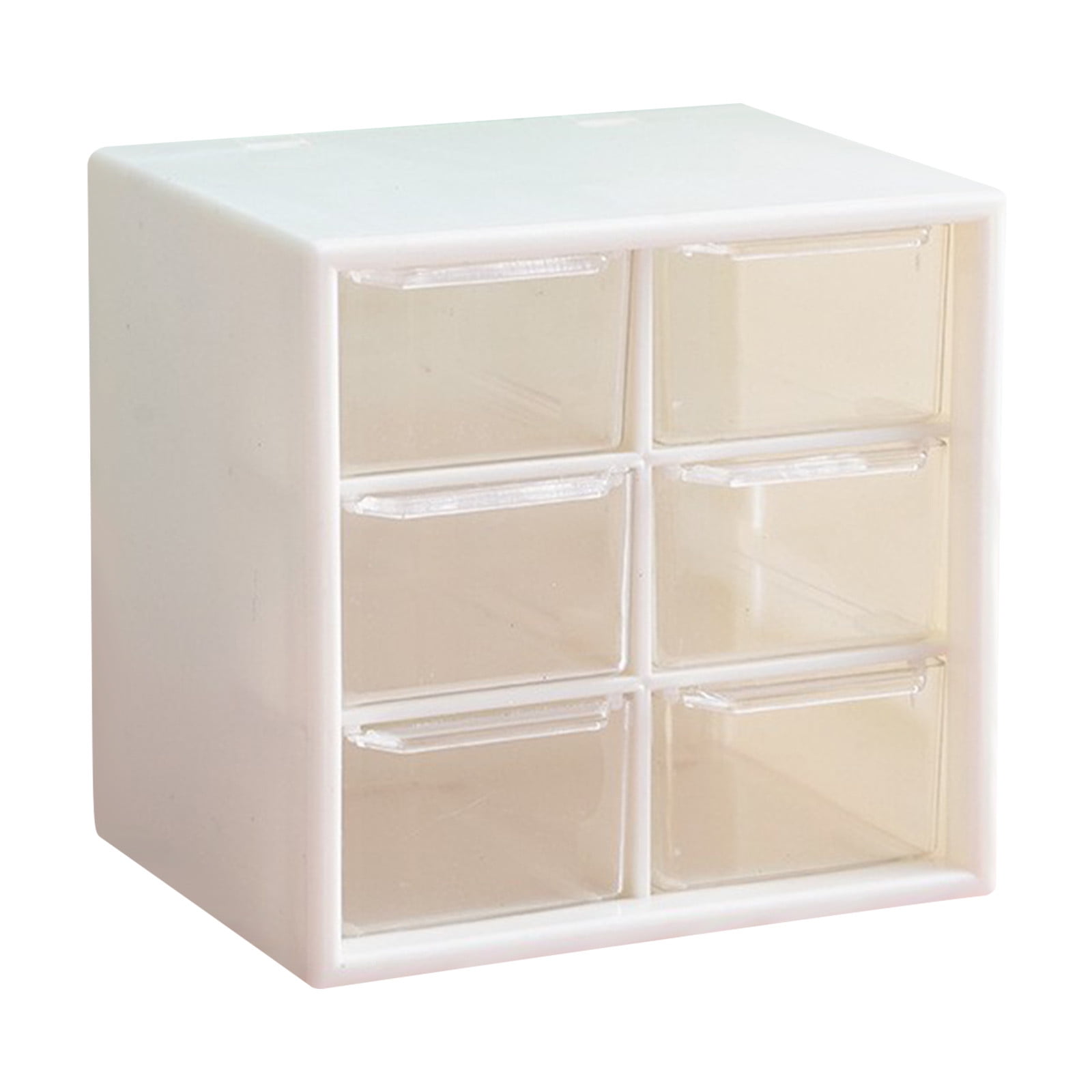 Yoloke 6 Drawer Acrylic Desktop Organizer for Office and Home Mini Detachable Storage Box for Small Items and Arts Crafts Supplies