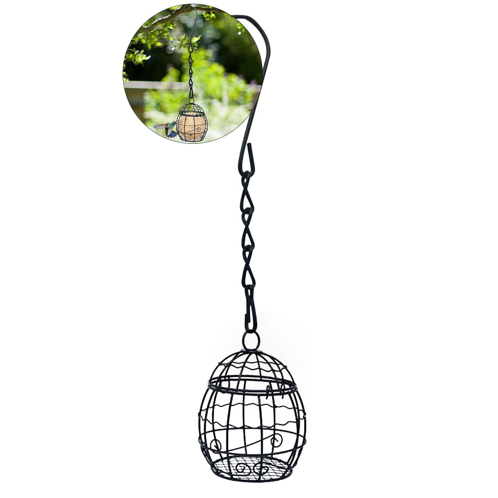 Yoloke 8 Pcs Bird Feeders for Outdoors Birdcage Shaped Metal Bird Feeders for Outdoor Hanging ...