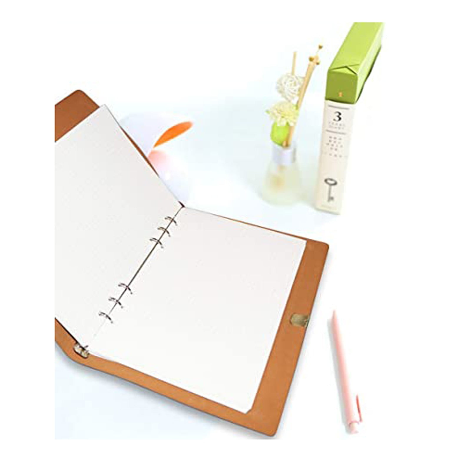 Yoloke A5 Leather Binder Notebook with Replaceable Paper Diary ...