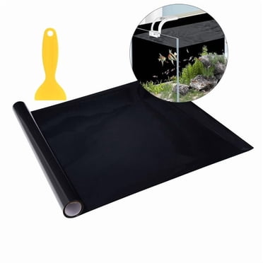 Aquarium Background, Premium Static Cling Black Fish Tank Background ...