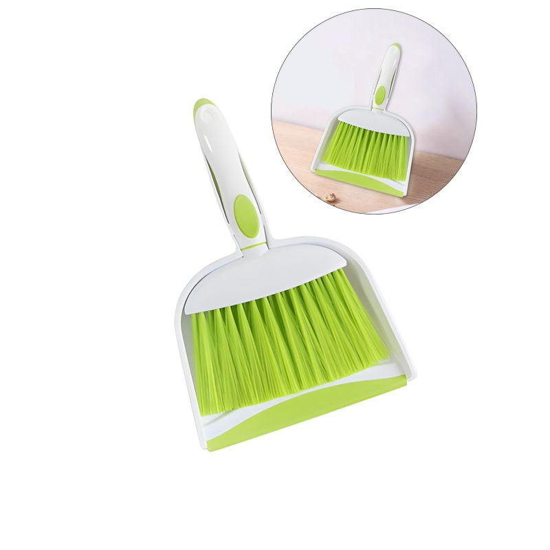 Yoloke Broom Dustpan Brush Small Dust Pan : Small Dustpan and Brush Set Mini Broom and Dustpan ...