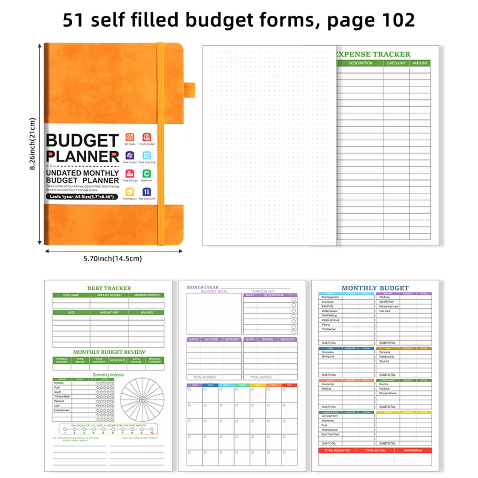 Yoloke Budget Planner - Monthly Budget Book with Expense Tracker ...