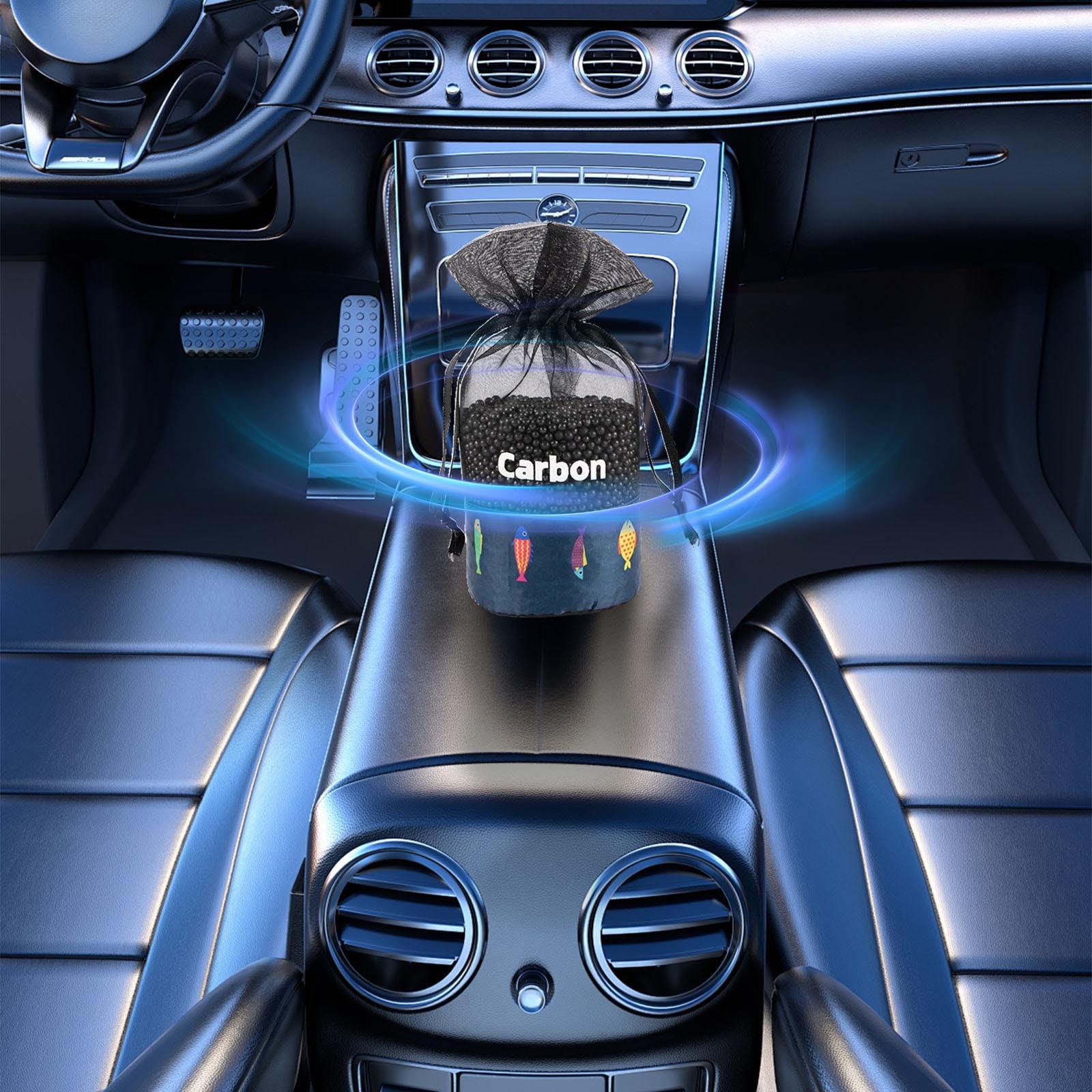 Yoloke Car Activated Carbon Bag 300g – Odor Eliminator with Cartoon ...