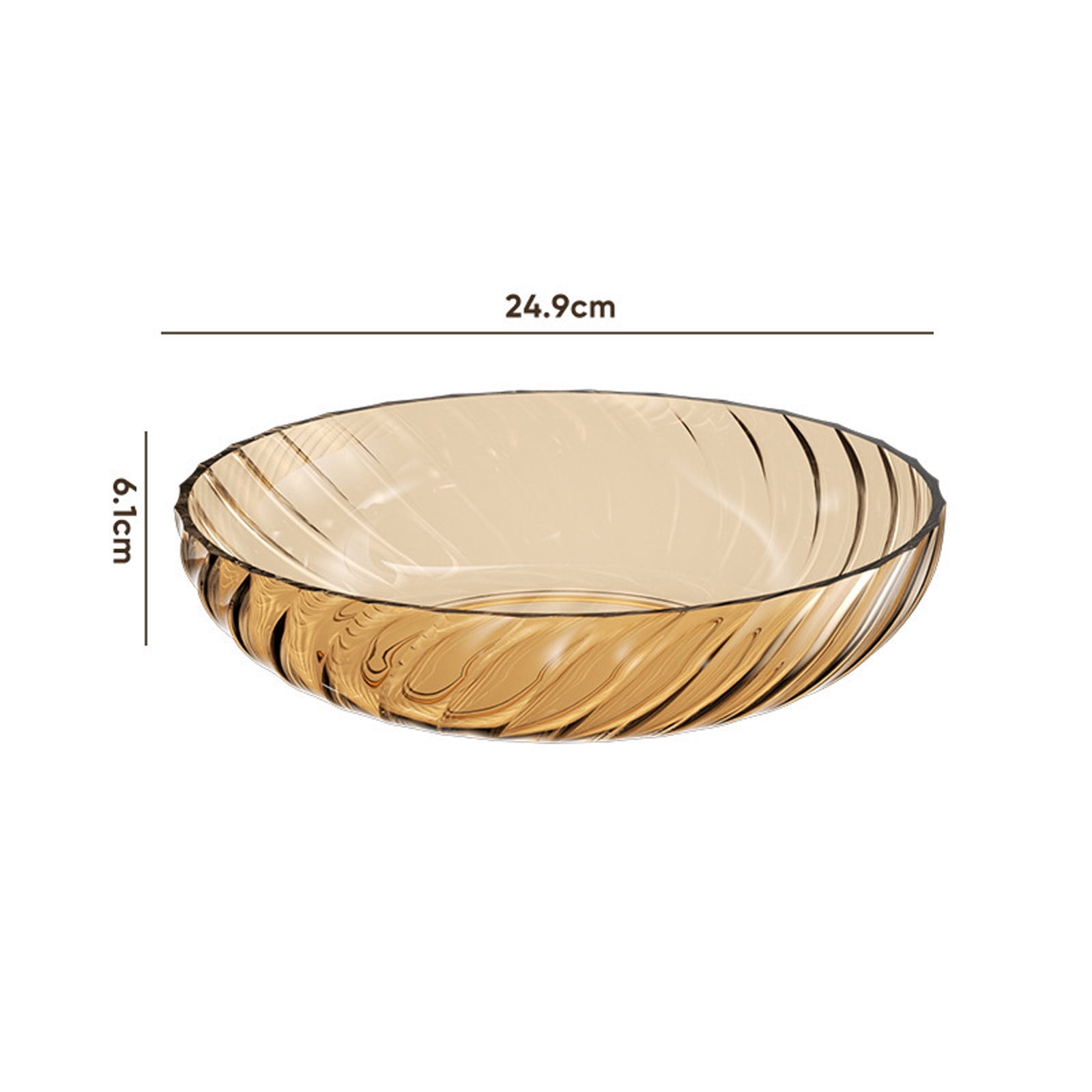 Yoloke Clear Glass Fruit Bowl for Serving Snacks and Melons - Elegant ...