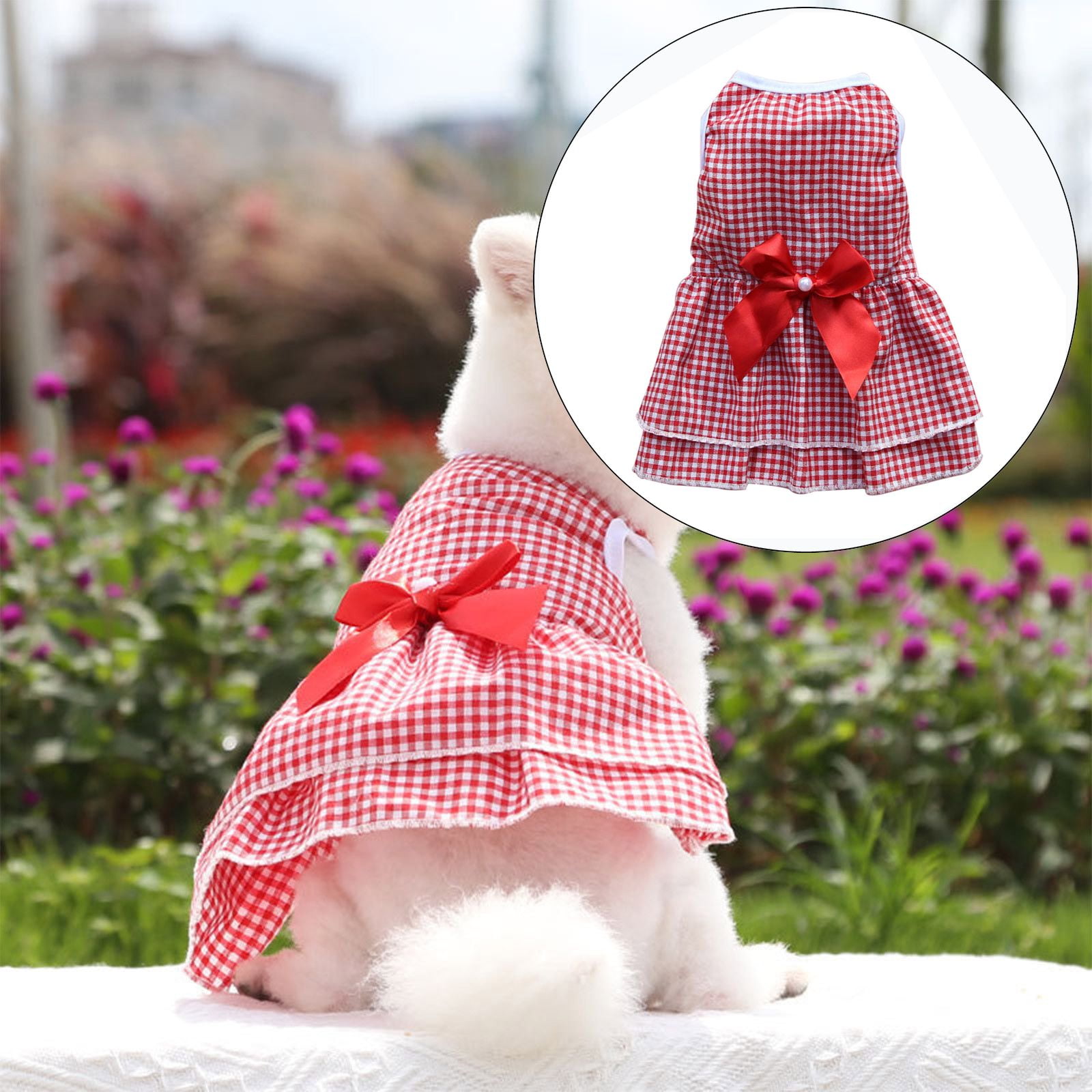 Yoloke Dog Dresses for Small Medium Dogs Puppy Clothes Summer Princess ...