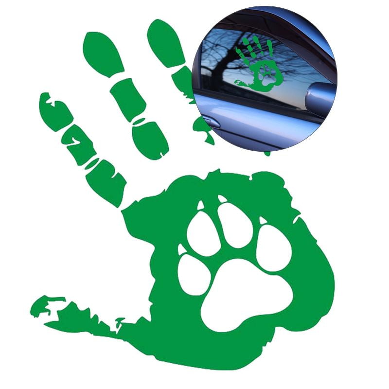 Yoloke Dog Paw Print Wave Stickers, Sticker for Automobile Wave ...