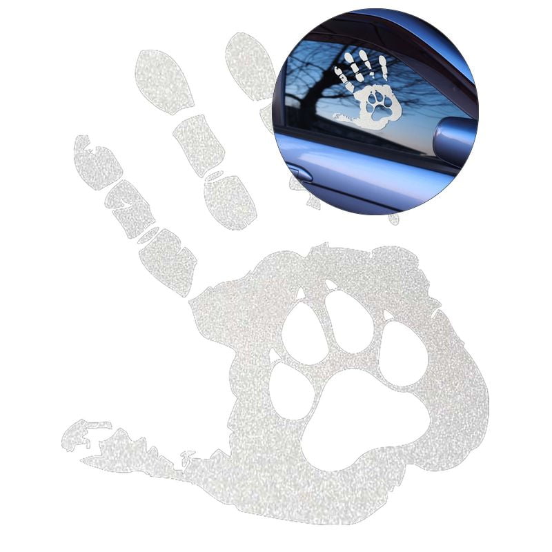 Yoloke Dog Paw Print Wave Stickers, Sticker for Automobile Wave ...