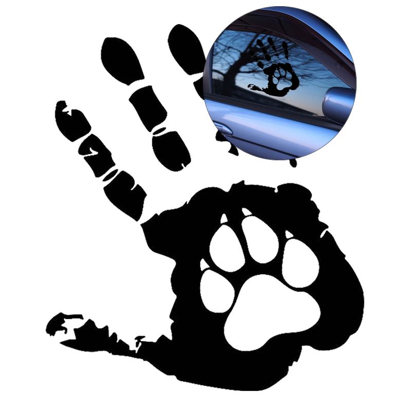 Yoloke Dog Paw Print Wave Stickers, Sticker for Automobile Wave ...