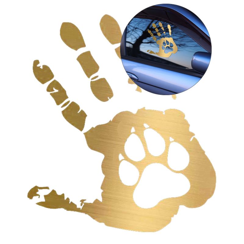 Yoloke Dog Paw Print Wave Stickers, Sticker for Automobile Wave ...