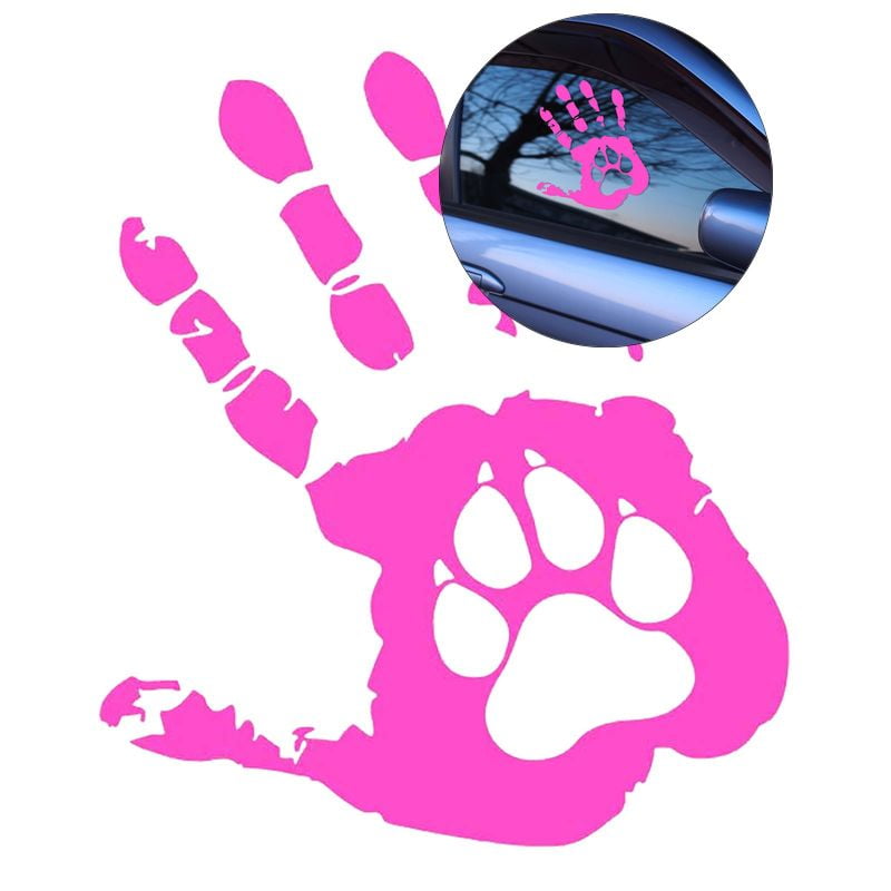 Yoloke Dog Paw Print Wave Stickers, Sticker for Automobile Wave ...