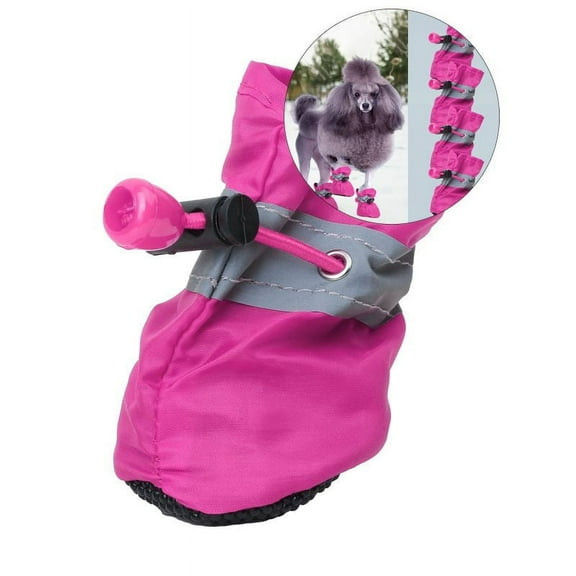 Dog Shoes Dog Boots & Paw Protector, Anti-Slip Sole Winter Dog Booties ...
