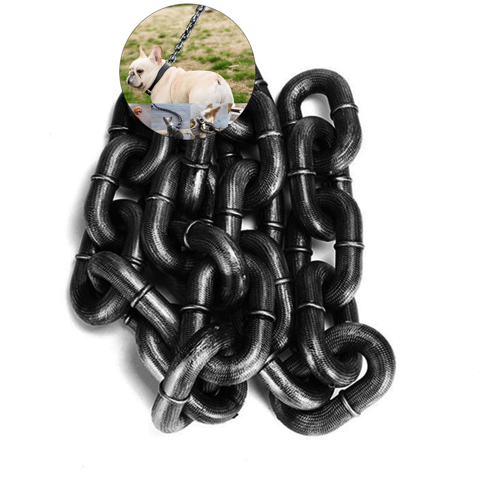 Yoloke Fake Big Dog Chain Leash, Funny Dog Leash, Dog Toy, Plastic ...